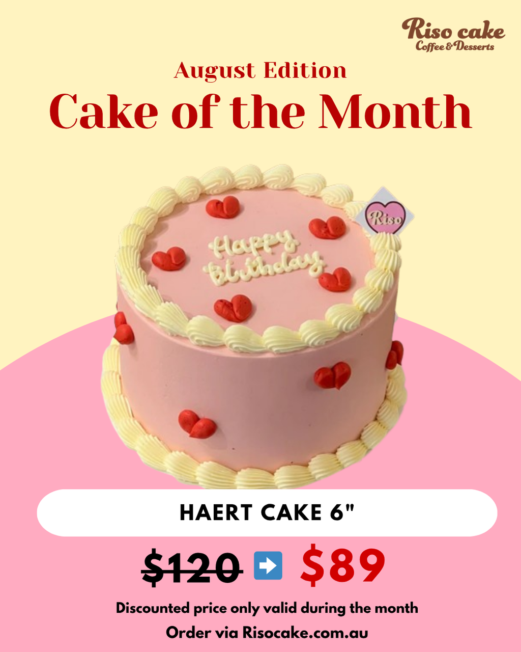 Riso Cakes & Desserts | Custom | Wedding | Birthday cakes in Sydney