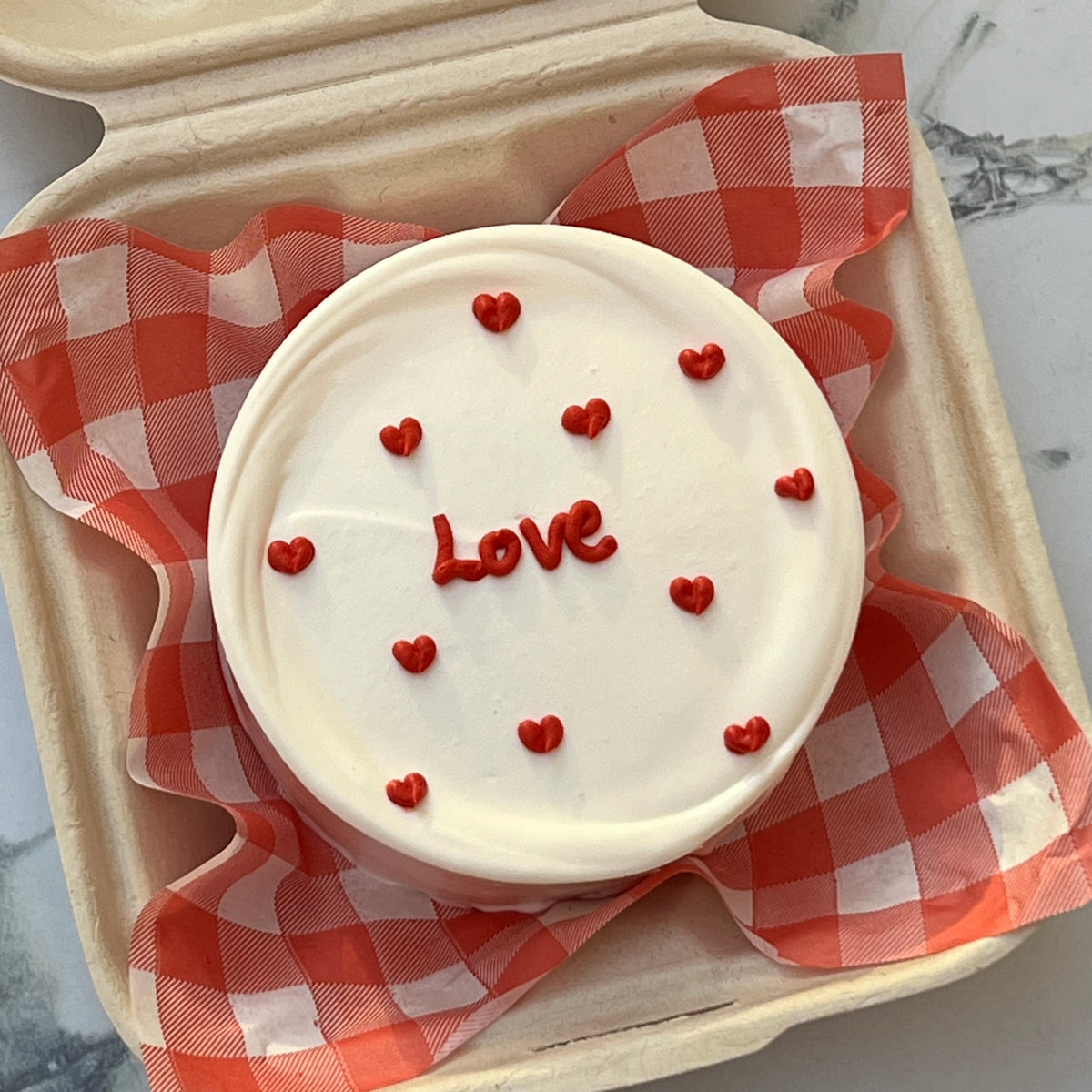 Simple Heart Lunch Box Cake – Riso Cake