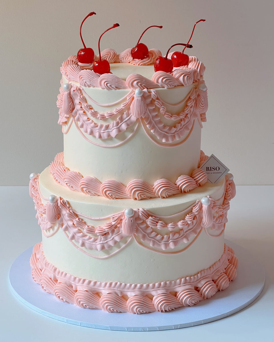 4 Layers Royal Vintage 2 tier Cake – Riso Cake